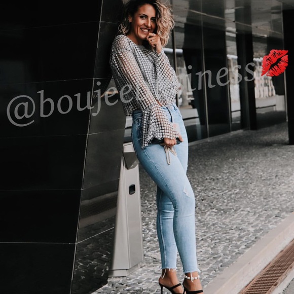 Zara | Tops | Zara Metallic Thread Top | Poshmark